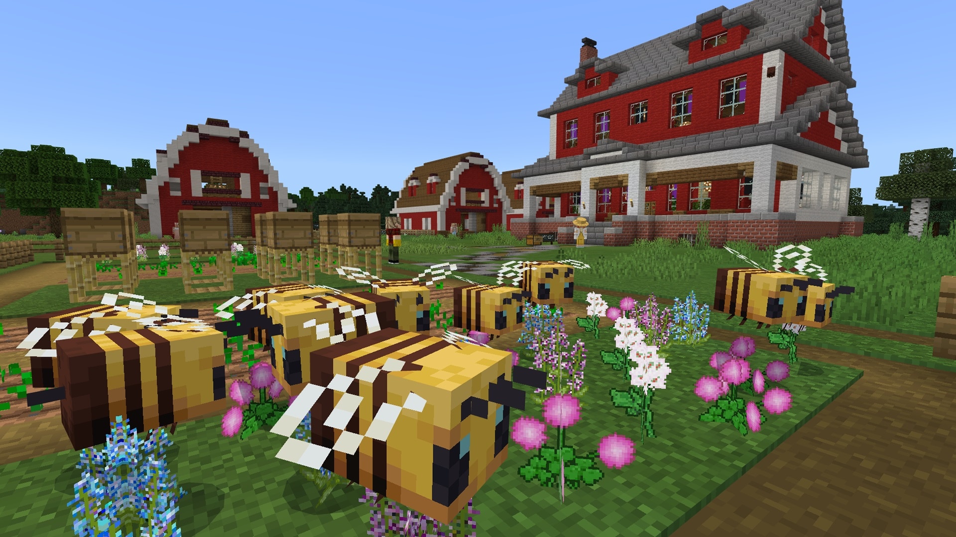 Images Of Minecraft Bees How To Make A Bee Farm In Minecraft